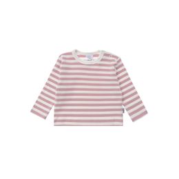 Liliput Jungen Langarmshirt, rosa, Gr. 98, gestreift, 95% Baumwolle, 5% Polyester, Shirts, mit praktischen Druckkn&ouml;pfen