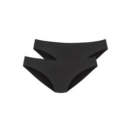 Lascana Damen Jazz-Pants Slips, Gr. 36, schwarz, Microfaser, Obermaterial: 77% Polyamid, 23% Elasthan, unifarben, Unterhosen, aus weicher und hoch