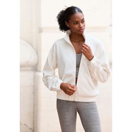 Damen Sweatjacke, Copenhagen Studios, Gr. 40, wei&szlig;, Sweatware, Obermaterial: 54% Modal, 40% Polyester, 6% Elasthan, unifarben, Sweatjacken, aus