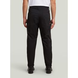 G-Star Raw G-STAR Herren Chinohose "Pleated Chino Relaxed Tapered", schwarz, Gr. 31, Obermaterial: 75% Polyester, 25% Elastomultiester, Hosen