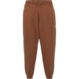 Karl Kani Herren Stoffhose "Karl Kani Herren KM213-061-1 Small Signature Washed Sweatpants", braun, Gr. XS, 80% Baumwolle, 20% Polyester, Hosen