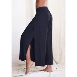 Lascana Damen Haremshose, Gr. 32, schwarz, Single Jersey, Obermaterial: 93% Polyester, 7% Elasthan, unifarben, Hosen, mit &uuml;berlappenden Seitenn&auml;hten