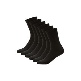 s.Oliver Damen Sportsocken "essentials", Gr. 39, schwarz, Baumwollmischung, unifarben, Socken, elastischer, druckfreier Bund