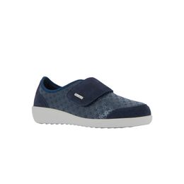 VAROMED Damen Klettschuh, Gr. 7, blau, Veloursleder, Schuhe
