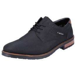 Rieker Herren Schn&uuml;rschuh, Gr. 43, schwarz, Synthetik, Textil, Schuhe, in Business-Look, Freizeitschuh, Halbschuh, Schn&uuml;rschuh