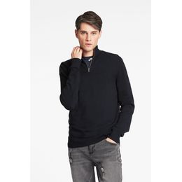 LINDBERGH Herren Troyer, blau, Gr. XXXL, unifarben, Obermaterial: 80% Viskose, 20% Nylon, Pullover, mit Troyerkragen