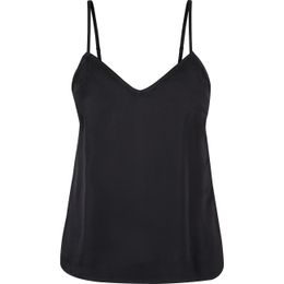Urban Classics Damen Tanktop "Urban Classics Damen Ladies Viscose Satin Slip Top"schwarz, Gr. XS, unifarben, 100% Viskose, Tops