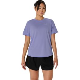Laufshirt asics "asics CORE TOP", Damen, Gr. S, blaubell, Obermaterial: 100% Polyester, Shirts Laufshirt, f&uuml;r Sportmode, Fr&uuml;hlings- und Herbstmode, mit reflektierenden Details