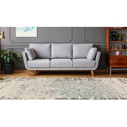 Teppich Calo-deluxe, B:120cm H:12mm L:180cm, gr&uuml;n, Kunstfaser, Viskose, Wolle, Wohnzimmer, Teppiche, "Shailene 1006", Kurzflor, Wohnzimmer