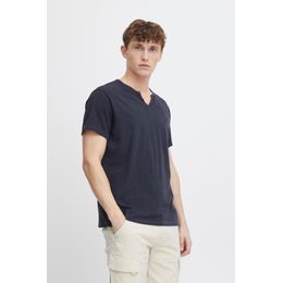 Blend Herren T-Shirt "BHAshton split neck tee", schwarz, Gr. M, unifarben, Single Jersey, Obermaterial: 100% Baumwolle, Shirts, mit Deko-Knopfdetail