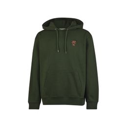 Cleptomanicx Herren Kapuzensweatshirt "Sketch Gull", lila, Gr. S, bestickt, 100% Baumwolle, Sweatshirts, mit toller Stickerei auf der Brust
