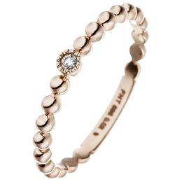 Jobo Damen Diamantring, 50, SI = kleine Einschl&uuml;sse, Diamanten Ros&eacute;gold 585, rosa, Diamanten, Ros&eacute;gold 585, Fingerringe, 585 Ros&eacute;gold mit Diamant