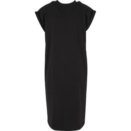 Urban Classics Damen Shirtkleid "Urban Classics Ladies Light Terry Dress", schwarz, Gr. S, unifarben, 100% Baumwolle, Kleider