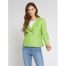 Maze Damen Lederblazer "42021220", gr&uuml;n, Gr. S, Obermaterial: 100% Lammleder. Futter: 100% Viskose. &Auml;rmelfutter: 100% Polyester, Blazer