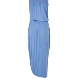 Urban Classics Damen Shirtkleid "Urban Classics Damen Ladies Viscose Bandeau Dress"horizonblau, Gr. 4XL, unifarben, 95% Viskose, 5% Elasthan, Kleider