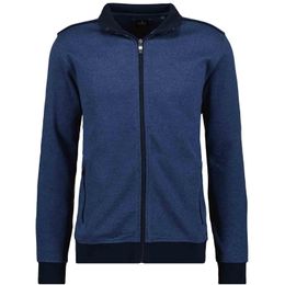 Ragman Herren Sweatjacke, blau, Gr. M, 100% Baumwolle, Sweatjacken