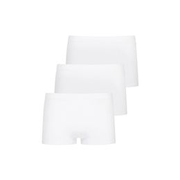 Jockey Damen Slip "Slip Seamfree Boy Short 3P 3er Pack", Gr. L, wei&szlig;, Obermaterial: 93% Polyamid PA. 7% Elasthan EL., Unterhosen