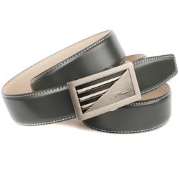 Anthoni Crown Herren Lederg&uuml;rtel, grau, festlich, Gr. 105, kontrastfarbene Details, unifarben, Rindsleder, G&uuml;rtel, Leicht bombiert, glatte Oberfl&auml;che