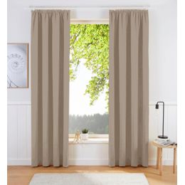 Vorhang OTTO HOME, B:130cm H:175cm, grau, Polyester, Polyester, Wohnzimmer, Gardinen, "SOLA", Breite:130 cm, 1 Schal, einfarbig, Verdunkelung