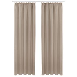 Vorhang OTTO HOME, B:130cm H:175cm, grau, Polyester, Polyester, Wohnzimmer, Gardinen, "SOLA", Breite:130 cm, 1 Schal, einfarbig, Verdunkelung