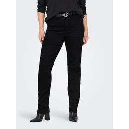 Only CARMAKOMA Damen Slim-fit-Jeans "CARSUI MID SLIM DNM DIA367 NOOS", schwarz, Gr. 44, unifarben, Denim/Jeans, Obermaterial: 95% Baumwolle, 3%