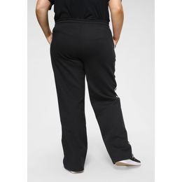 H.I.S. H.I.S Damen Jogginghose, schwarz-wei&szlig;, Gr. 42, Obermaterial: 60% Baumwolle, 40% Polyester, Hosen, Gro&szlig;e Gr&ouml;&szlig;en