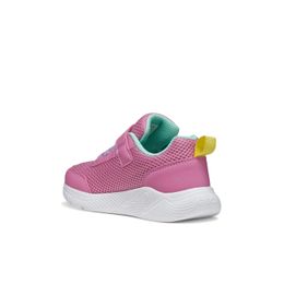 Geox M&auml;dchen Sneaker "J SPRINTYE GIRL", Gr. 39, pink, Lederimitat, Mesh, Mesh, kontrastfarbene Details, Schuhe, Slipper mit zus&auml;tzlcihem