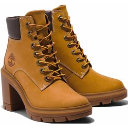 Timberland Damen Schn&uuml;rstiefelette "ALLINGTON HEIGHTSMID LACE UP BOOT", Gr. 41,5, gelb, Leder, Synthetik, Schuhe, Winterschuhe, Winterstiefel,