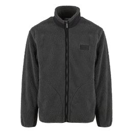 Karl Kani Herren Allwetterjacke "Karl Kani Karl Kani Sport Patch Teddy Jacket", grau, Gr. S, mehrfarbig, 100% Polyester, Jacken