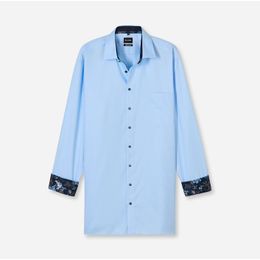 OLYMP Herren Langarmhemd "Big & Tall"bleu, Gr. 53, Web, Obermaterial: 100% Baumwolle, Hemden, Neue COMFORT FIT BIG Kollektion, Businesshemd