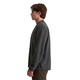 Marc O'Polo MARC O'POLO Herren Strickjacke "aus gewalktem Schurwolle-Mix", grau, Gr. M, unifarben, Obermaterial: 88% Schurwolle, 12% Polyamid, Strickjacken