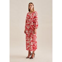 Seidensticker Damen Sommerkleid "Schwarze Rose", rot, Gr. 40, gebl&uuml;mt, 100% Viskose, Kleider, 3/4-Arm Rundhals Floral
