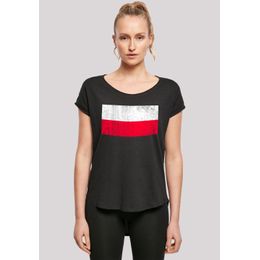 F4NT4STIC Damen T-Shirt "Poland Polen Flagge distressed", schwarz, Gr. XXL, Obermaterial: 100% Baumwolle, Shirts, Print