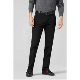 MEYER Herren Chinos "Roma", schwarz, Gr. 38, unifarben, 97% Baumwolle, 3% Elasthan, Hosen, mit Stretch-Dehnbund aus weicher Baumwollmischung