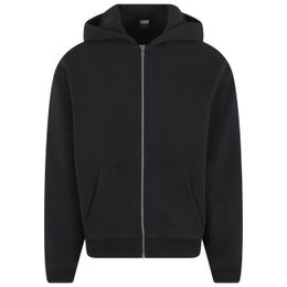 Urban Classics Herren Strickpullover "Urban Classics Fluffy Zip Cardigan", schwarz, Gr. XS, unifarben, 70% Baumwolle, 30% Polyester, Pullover