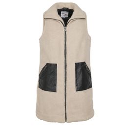 Maze Damen Lederjacke "42021173", schwarz-wei&szlig;, Gr. S, Obermaterial: 100% Pelzimitat. Futter: 100% Baumwolle. Taschen: 100% Lammleder, Jacken