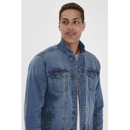 Blend Herren Jeansjacke "BHNARIL", blau, Gr. L, Abriebeffekte, Denim/Jeans, Obermaterial: 99% Baumwolle, 1% Elasthan, Jacken, washed