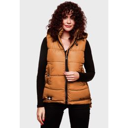 Marikoo Damen Steppweste "Zarinaa", braun, Gr. S, Obermaterial: 100% Polyester. Futter: 100% Polyester. Wattierung: 100% Polyester, Westen, mit vier