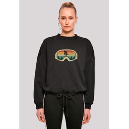 F4NT4STIC Damen Sweatshirt "Retro Skibrille Wintersport", schwarz, Gr. M, Obermaterial: 65% Baumwolle, 35% Polyester, Sweatshirts, Premium Qualit&auml;t