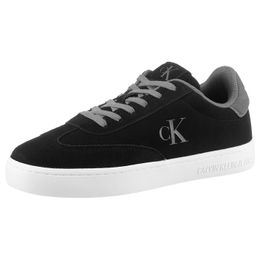 Herren Sneaker "CLASSIC CUPSOLE WT MG", Calvin Klein Jeans, Gr. 41, schwarz, Veloursleder, unifarben mit Farbeinsatz, Schuhe, Halbschuh, Schn&uuml;rschuh,