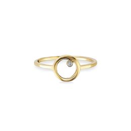 CAI CA&Iuml; Damen Fingerring "925 Sterling Silber gelb vergoldet Zirkonia", 050 (15,9), Silber 925 (Sterlingsilber), gold, Silber 925 (Sterlingsilber),