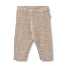 Wheat M&auml;dchen Stoffhose "Wheat Knit Trousers Neel"warm sand melange, Gr. 74, unifarben, 100% Merino, Hosen