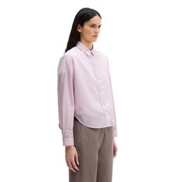 Marc O'Polo MARC O'POLO Damen Langarmbluse "aus Baumwoll-Chambray"light pink, Gr. 44, gestreift, Obermaterial: 100% Baumwolle, Blusen