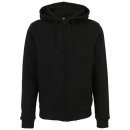 Strickpullover Urban Classics "Urban Classics Herren 2-tone Zip Hoody", Herren, Gr. XXL, schwarz, schwarz, 65% Baumwolle, 35% Polyester, mehrfarbig, normal, ohne Ausschnitt, Pullover Strickpullover