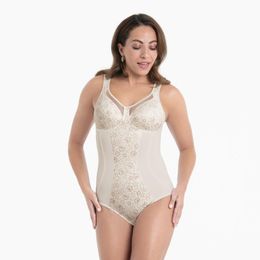 Miederbody ANITA SINCE 1886 "Clara Art", Damen, Gr. 75, Cup G, beige (crystal), Mikrofaser, Obermaterial: 60% Polyamid, 40% Elasthan, eng, V-Ausschnitt, Bodys, figurbetonend, Komforttr&auml;ger