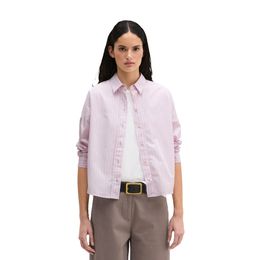 Marc O'Polo Langarmbluse MARC O'POLO "aus Baumwoll-Chambray", Damen, Gr. 32, light pink, Obermaterial: 100% Baumwolle, gestreift, regular fit normal, Manschette, Blusen