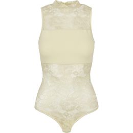 Urban Classics Damen Body "Urban Classics Damen Ladies Laces Body"softgelb, Gr. XXXL, 91% Polyamid, 9% Elasthan, Bodys