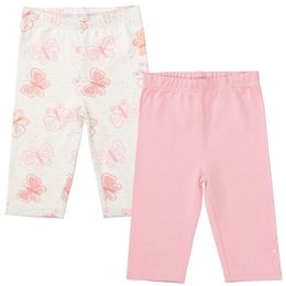 STACCATO M&auml;dchen Caprileggingsnature mel aop, deep rose, Gr. 104, bedruckt, Single Jersey, Obermaterial: 95% Baumwolle, 5% Elasthan. Obermaterial 2: