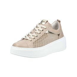 Nero Giardini Damen Plateausneaker "Nero Giardini Sneaker Leder/Textil", Gr. 38, beige, Leder, Textil, Schuhe