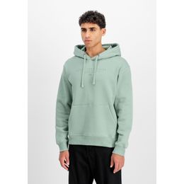 Hoodie Alpha Industries "DTM Alpha Hoodie", Herren, Gr. L, frost gr&uuml;n, Obermaterial: 80% Baumwolle, 20% Polyester, regular fit, Sweatshirts Hoodie